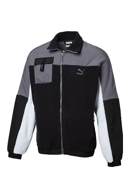 PUMA Fleece Lapel Jacket - Black