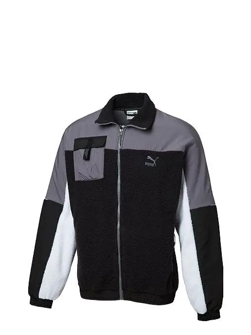 PUMA Fleece Lapel Jacket - Black
