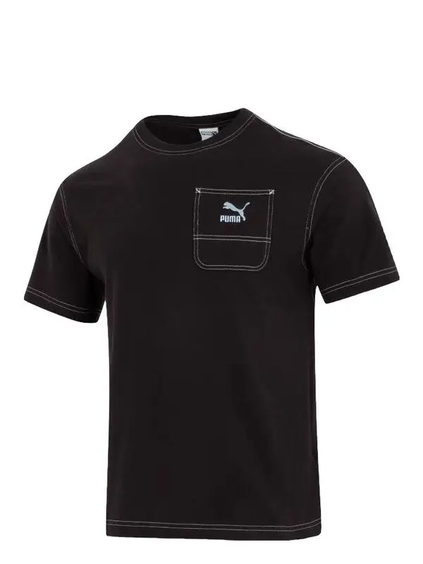 PUMA Logo Pocket T-shirt - Black
