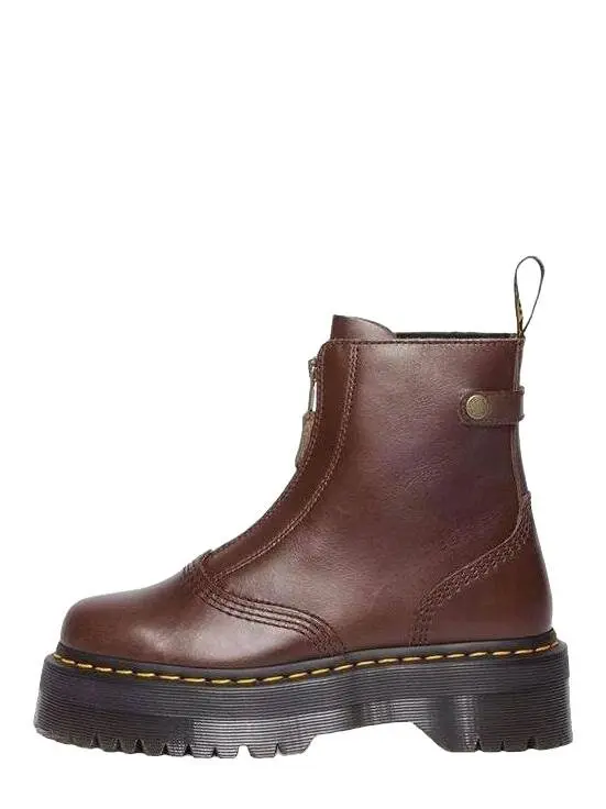Dr. Martens Jetta Platform Zip-up Boots - Dark Brown