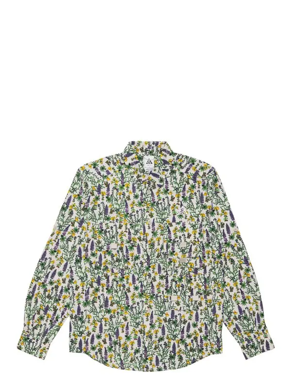 Nike Ss22 Dri-fit Uv Version Floral Long Sleeves Shirt Green - Multi-color