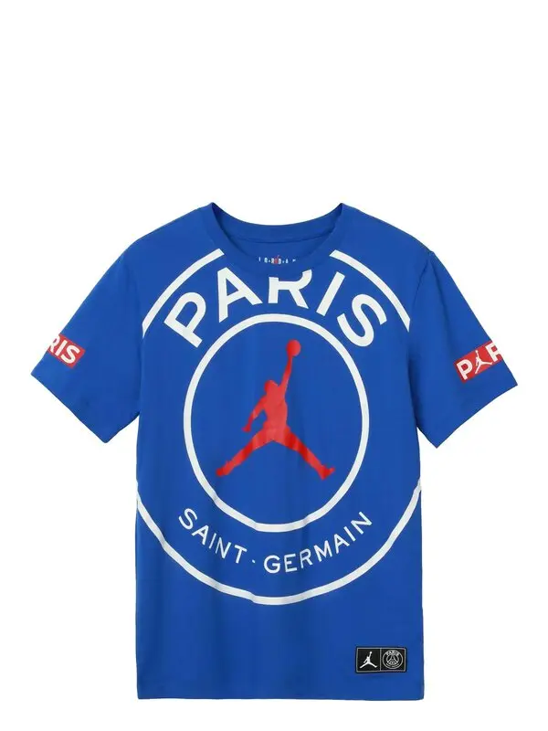 JORDAN Ss20 As J Psg Logo Tee Paris Saint-germain Short Sleeve - Blue