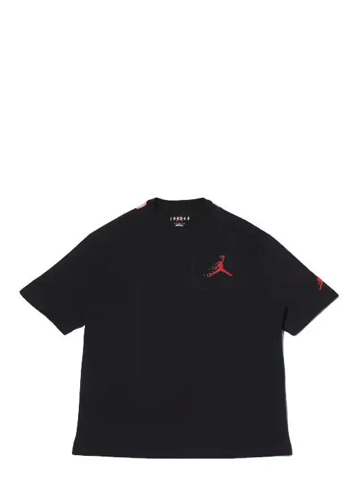 JORDAN Essentials Holiday T-shirt 'black - Black/red