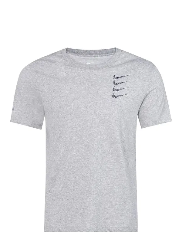 Nike Dri-fit 4 Round Neck Short Sleeve Gray T-shirt - Grey