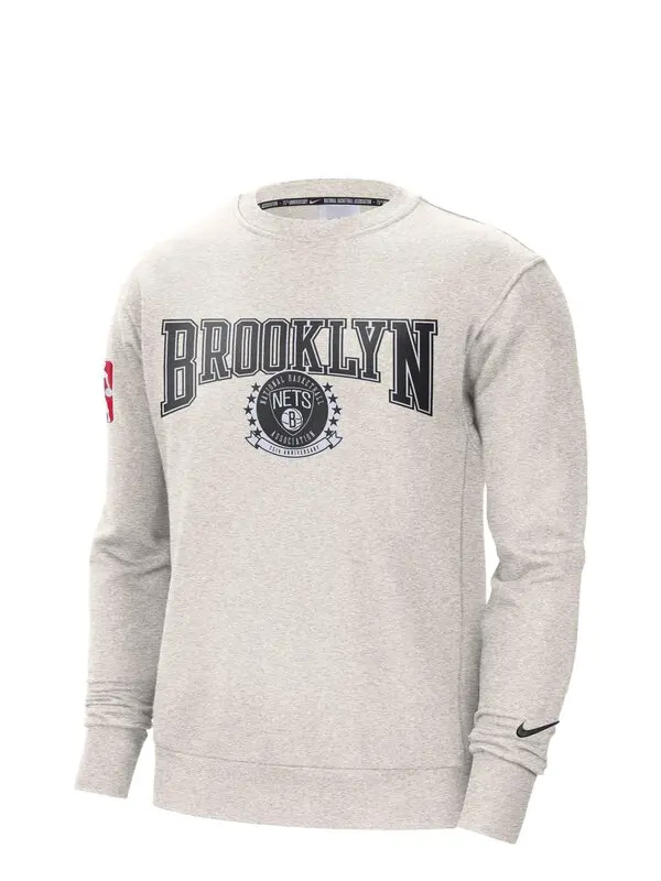 Nike Nba Brooklyn Nets Alphabet Pattern Fleece Pullover - Multi-color