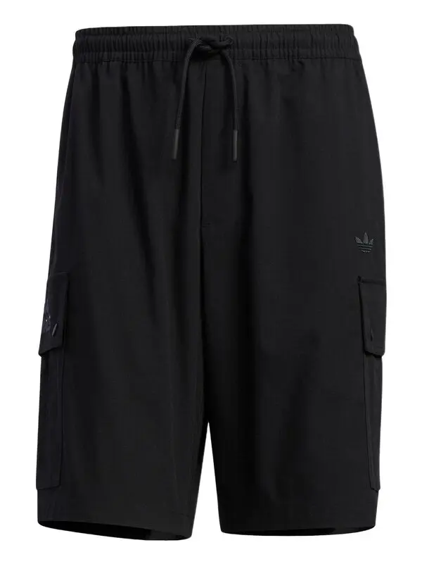 Adidas Originals X Charr Morita Crossover Logo Printing Straight Loose Shorts - Default Color