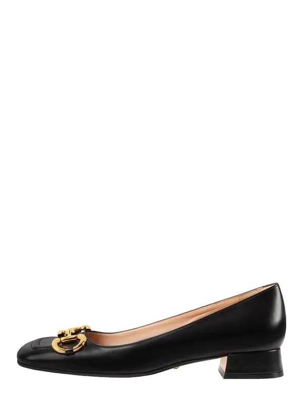 Gucci Horsebit Leather Ballet Flats - Black