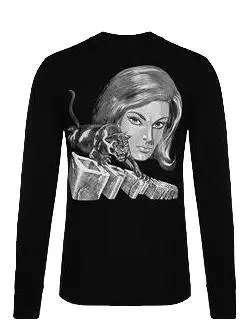 Off-White 3d Pattern" Long Sleeve Pullover - Black