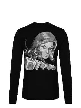 Off-White 3d Pattern" Long Sleeve Pullover - Black