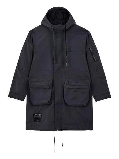 JORDAN X A Ma Maniere Hooded Trench Coat - Grey