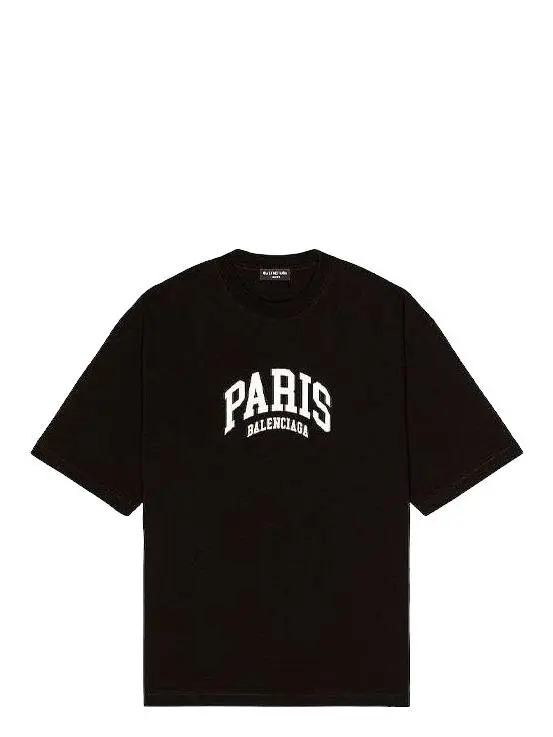 Balenciaga Cities Paris T-shirt Medium Fit - Black