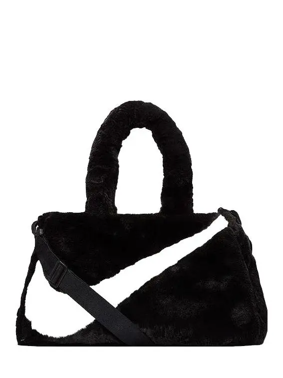 Nike Faux Fur Tote Bag - Black/white
