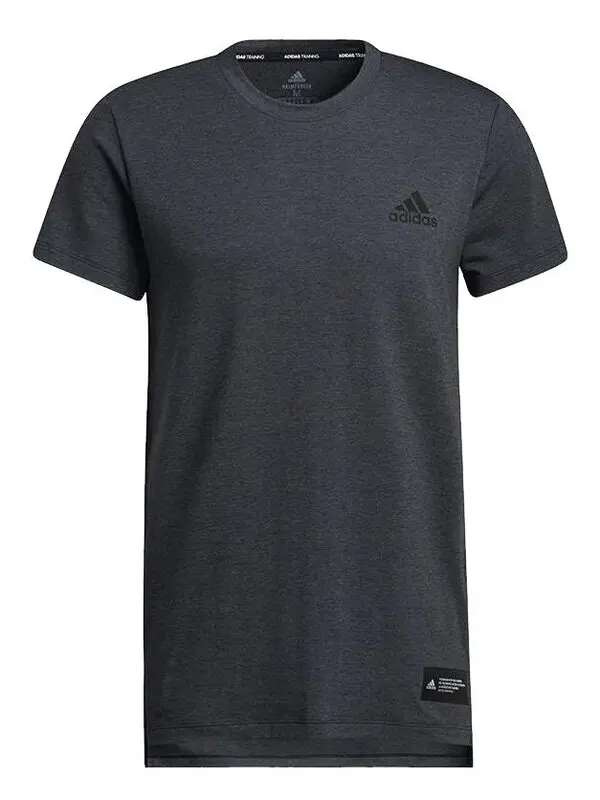 Adidas Stu Tech Tee Casual Sports Running Short Sleeve Black - Grey