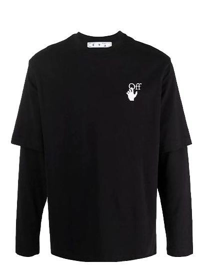 Off-White Gradient Arrow Long Sleeves Loose Fit T-shirt - Black