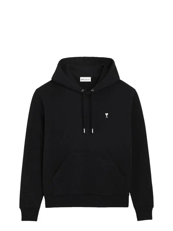AMI Paris De Coeur Hoodie - Black