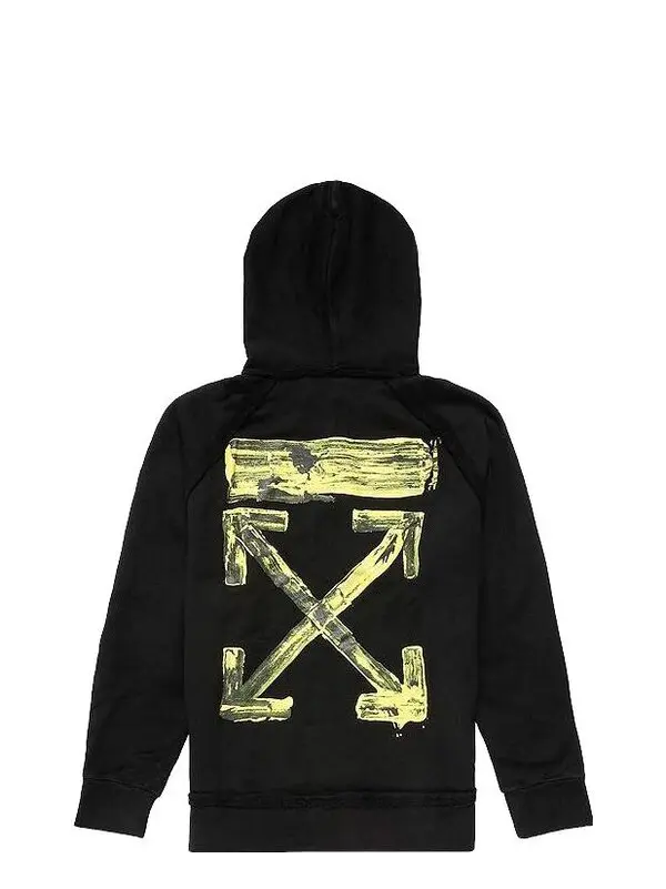 Off-White Arrow Gradient Drawstring Hoodie - Black