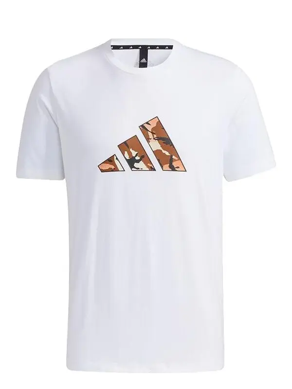 Adidas Ub Gxf T Box Sports Camouflage Printing Logo Short Sleeve - White