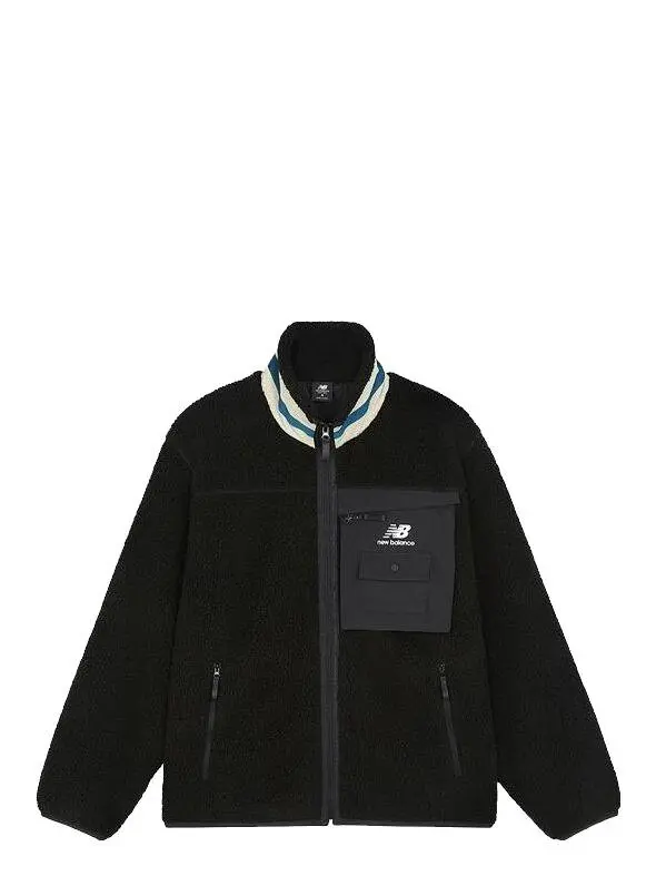 NEW BALANCE Stand Collar Knitting Jacket - Black
