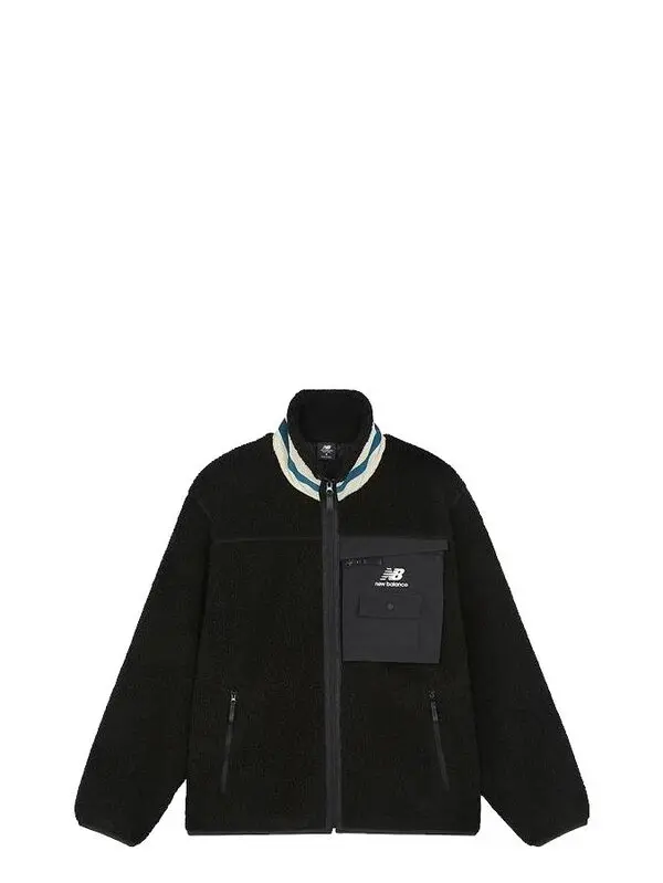 NEW BALANCE Stand Collar Knitting Jacket - Black