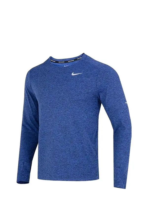 Nike Dry Fit Element Running Crew Long Sleeve Shirt - Blue