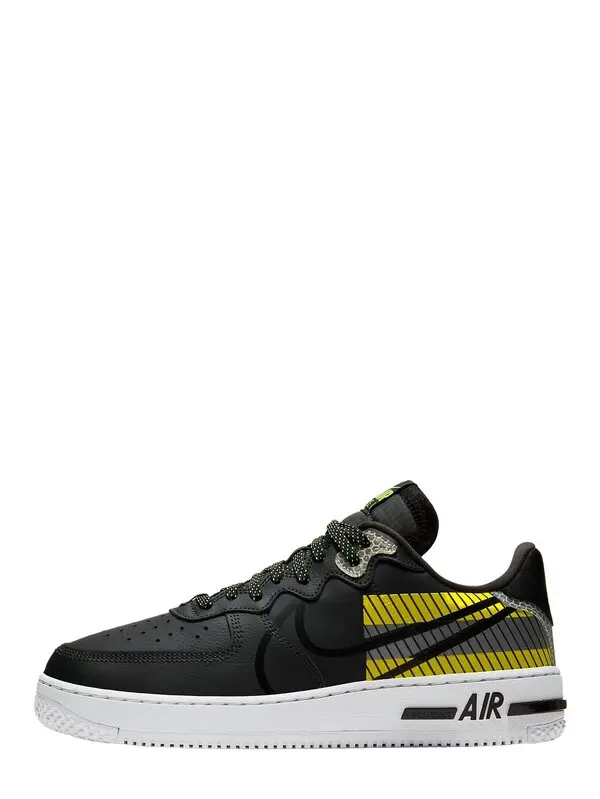 Nike 3m X Air Force 1 React Lx "anthracite Volt" Sneakers - Anthracite/black/volt