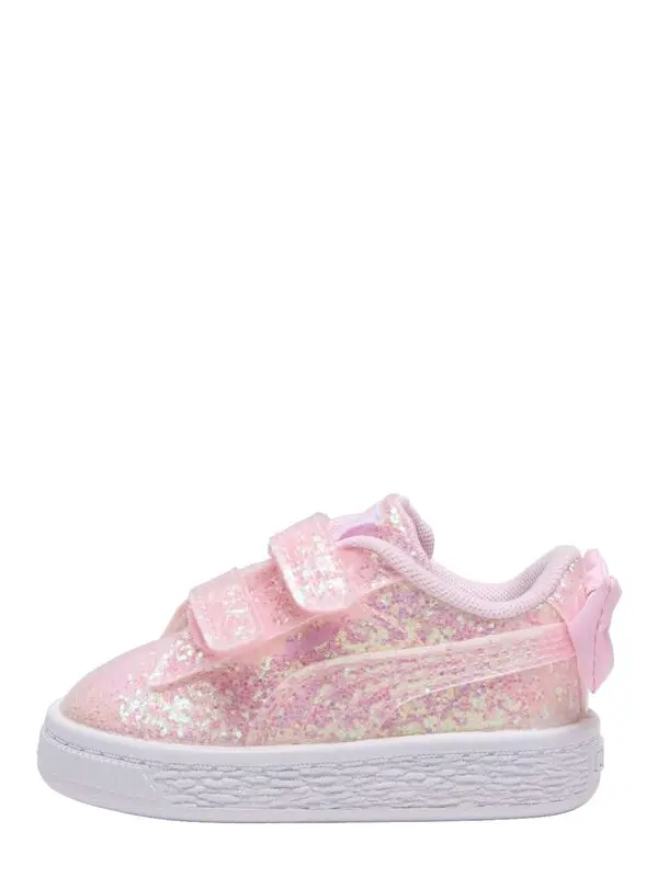 PUMA Basket Bow Metallic Sneakers - Pearl Pink/white