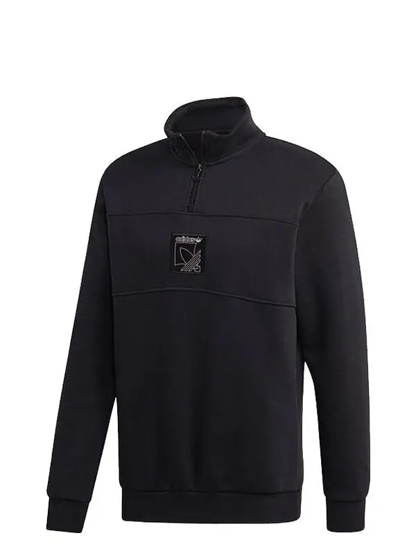 Adidas Originals Quarter Zip Fleece Pullover - Black