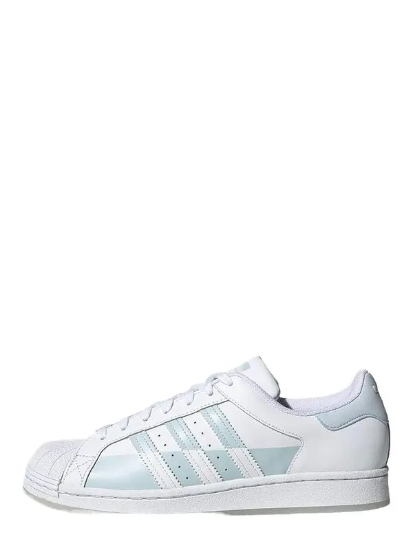 Adidas Originals Superstar Low Top Sneakers - White/light Blue