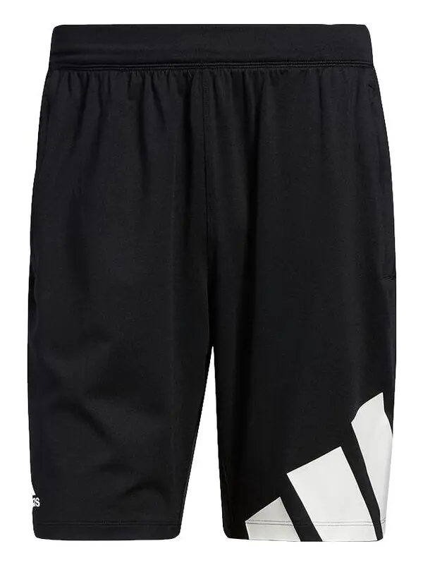 Adidas Training Shorts With Logo Print - Black