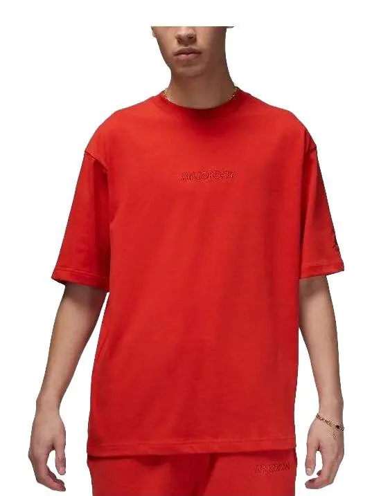 JORDAN Wordmark T-shirt 'red - Red/multi-color