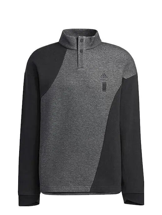 Adidas Wj Warm Sweatshirt With Stand Collar - Black