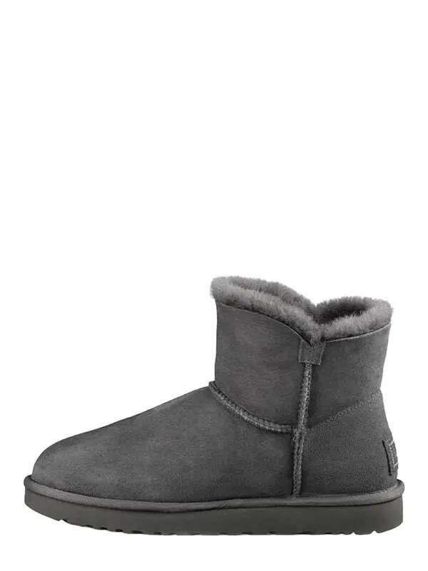 UGG Mini Bailey Button Bling Mid Tops - Grey