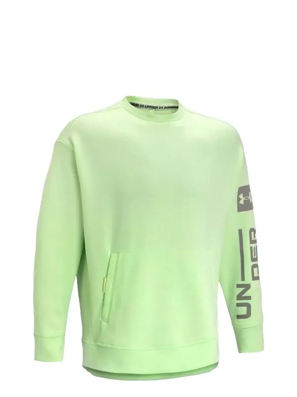 Under Armour Summit Knit Graphic Crew Top - Lime Green
