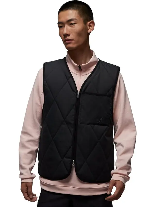 JORDAN Sport Therma-fit Quilted Vest - Black