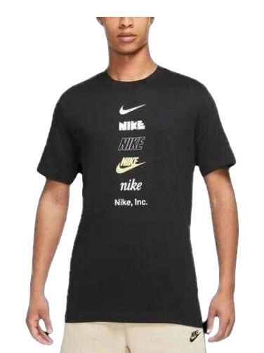 Nike T-shirt Multi Logo 'black - Black/multi-color