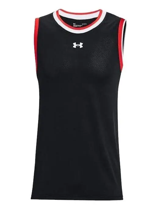 Under Armour Baseline Tank Top - Black/red/white