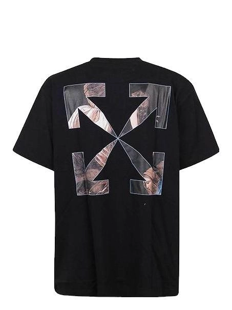 Off-White Caravaggio Angel Print Oversized T-shirt - Black