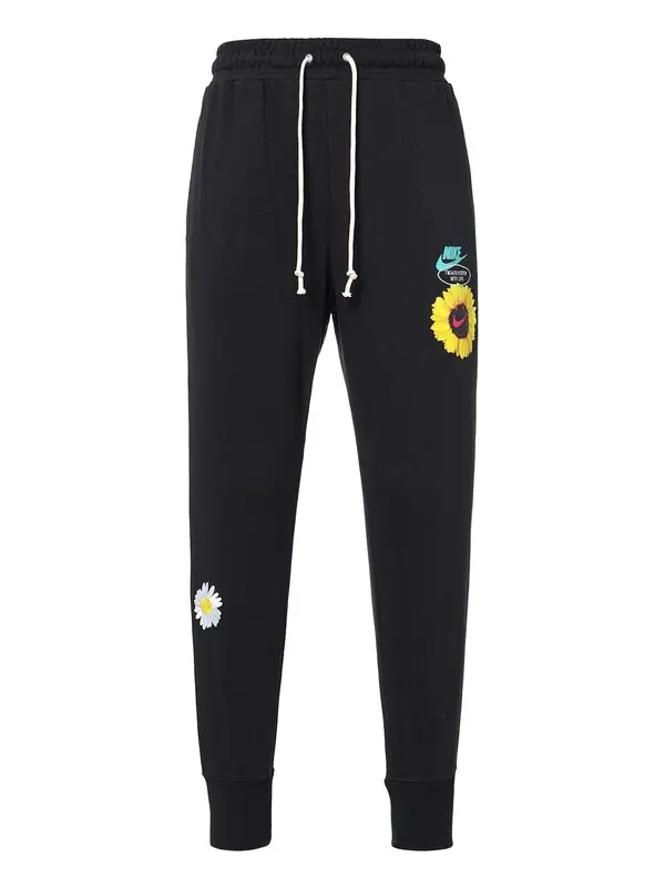 Nike Knit Embroidered Sports Pants/trousers/joggers Autumn Black - Multi-color