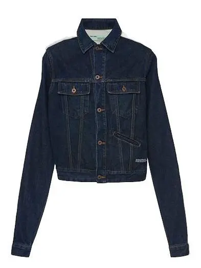 Off-White Paneled Denim Jacket - Blue