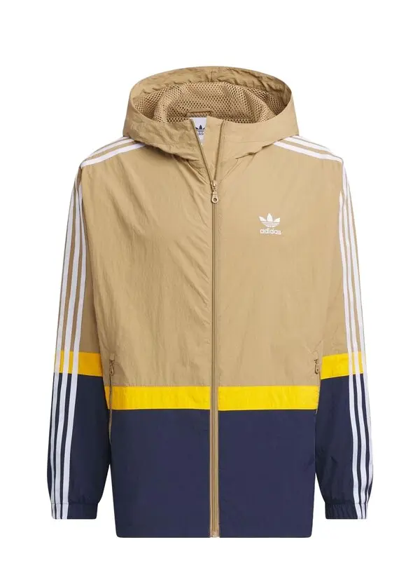 Adidas Originals Sportswear Hooded Jacket - Tan/navy