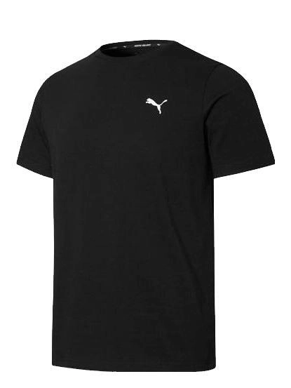 PUMA Small Logo Round Neck Sports Short Sleeve - Black