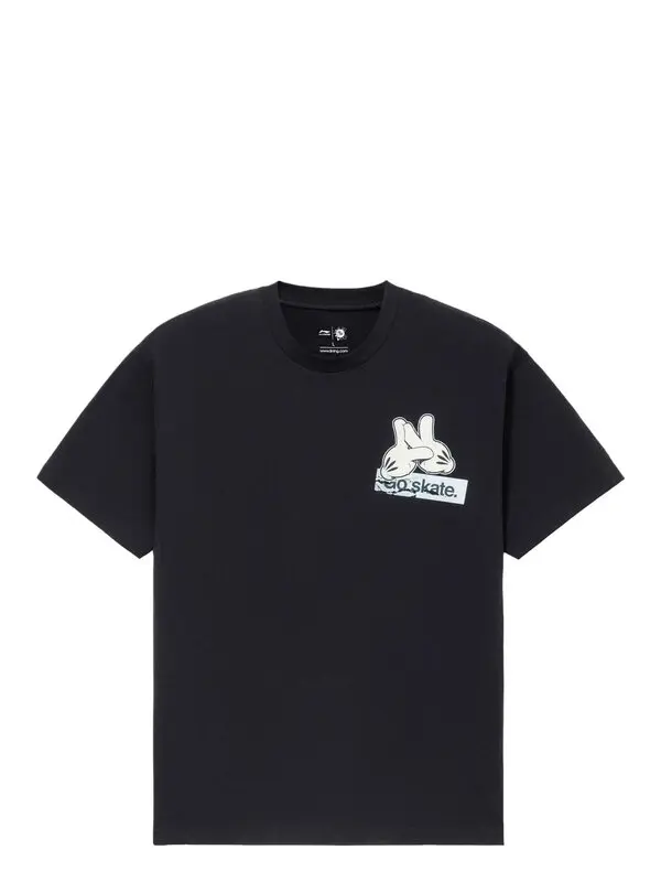 LI-NING X Og_slick Crossover Ss22 Graffiti Printing Round Neck Loose Short Sleeve - Black