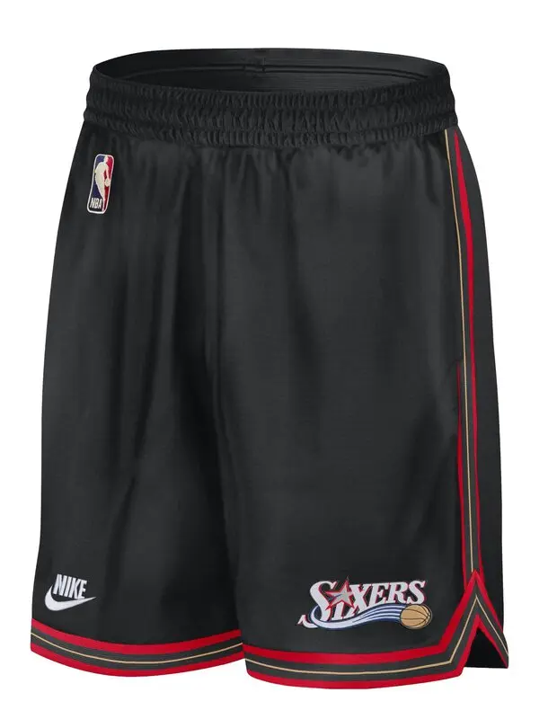 Nike Philadelphia 76ers Hardwood Classics 8" Shorts - Black