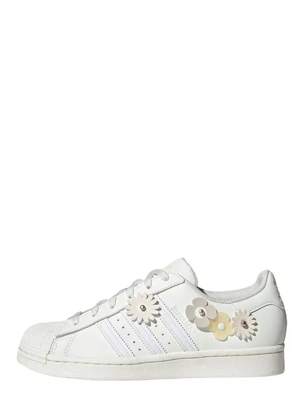 Adidas Superstar Floral Low Top Sneakers - White