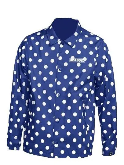Nike Windproof Polka Dot Long Sleeve Jacket - Blue