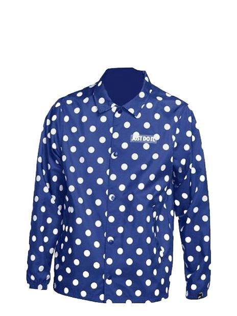Nike Windproof Polka Dot Long Sleeve Jacket - Blue