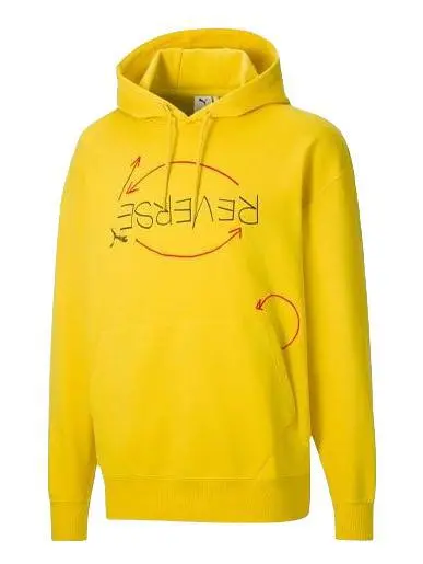 PUMA X Michael Lau Reverse Graphic Hoodie - Yellow/red/black