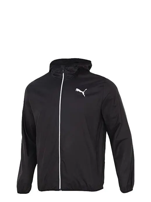 PUMA Essentials Solid Windbreaker Jacket - Black/white