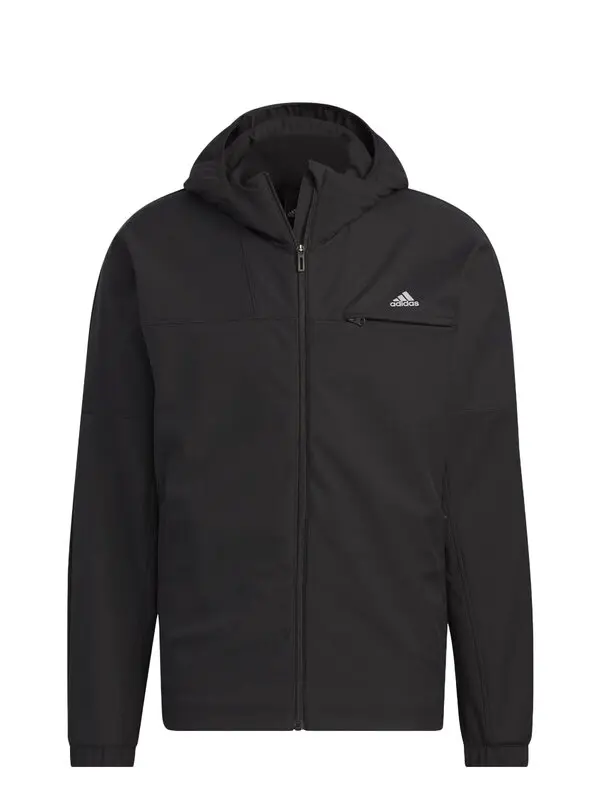 Adidas 3-layer Bonded Fleece Hooded Zip-up Jacket - Black