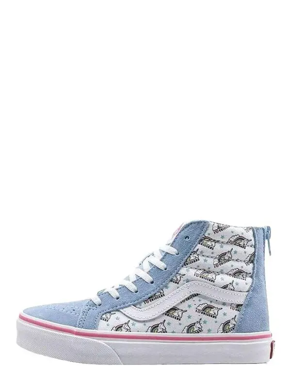 VANS Sk8-hi Zip Unicorn High Top Sneakers - White/blue